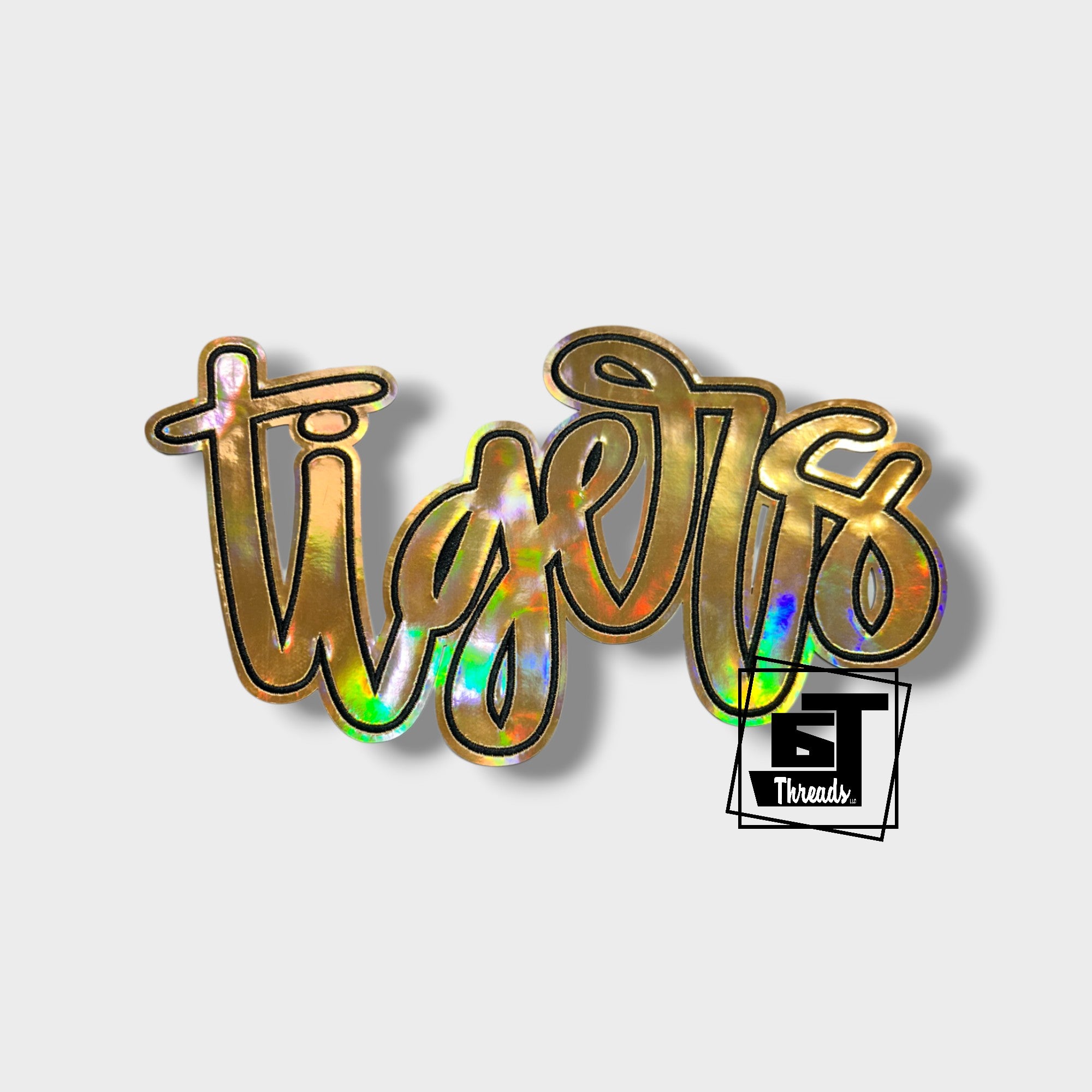 Gold Cursive Metallic Tigers....Patches Only – 6J Wholesale